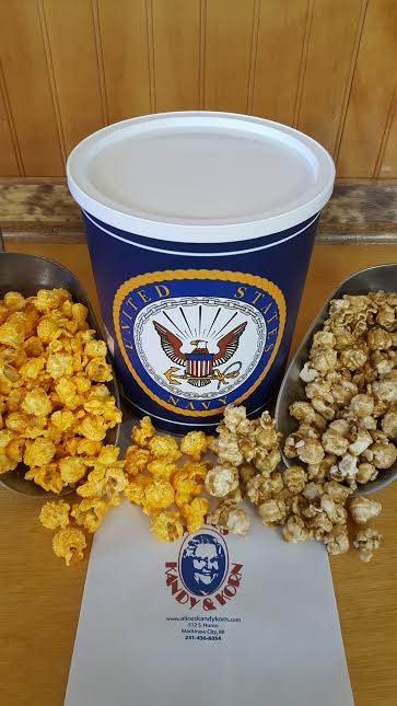 1 Gallon Popcorn Tin - Alice's Kandy and Korn